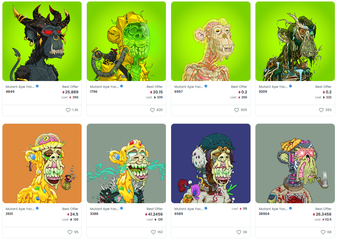 Mutant Ape Yacht Club NFT – Hype-Potential mit goldenem Preis und eine ...